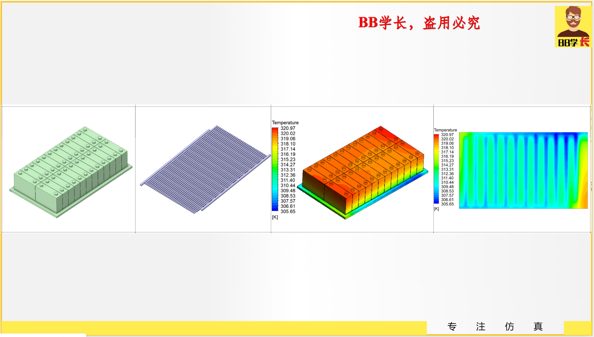 基于Fluent液冷电池流动传热模拟-仿真秀图纸模型