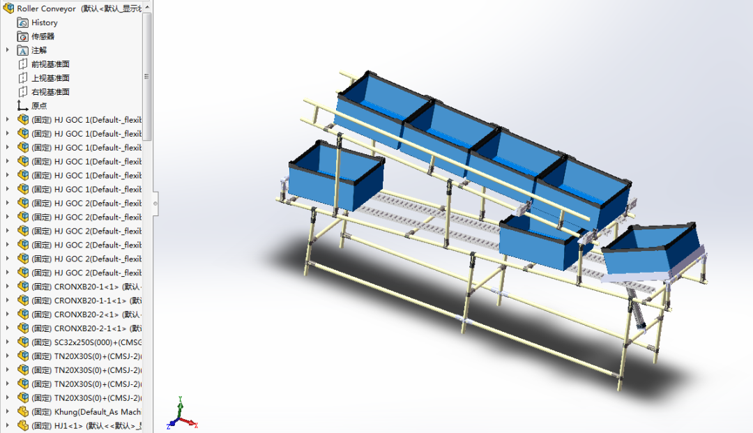 【工程机械】roller Conveyor辊道输送机传送机3d数模图纸 X T Step格式 科普 通用 仿真秀干货文章