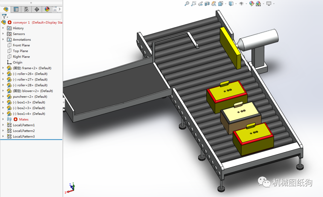 【工程机械】产品分拣传送带3d数模图纸 Solidworks设计 Solidworks 仿真秀干货文章