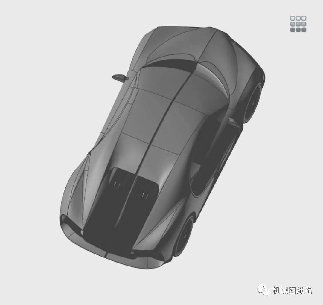 【汽车轿车】bugatti Chiron豪华超跑车简易模型3d图纸 Stp格式 汽车 仿真秀干货文章