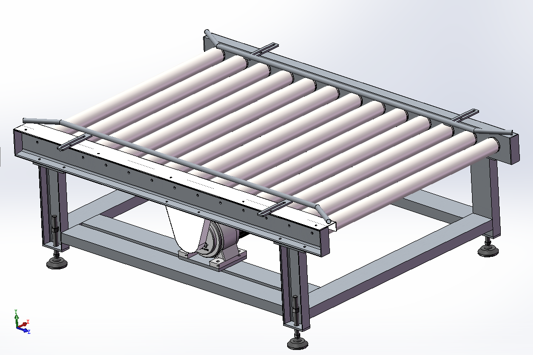 【工程机械】动力辊道输送机3d数模图纸 Solidworks设计 Solidworks 仿真秀干货文章