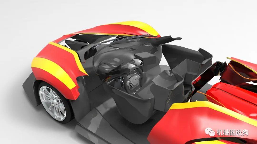 【汽车轿车】ferrari Fxx K法拉利跑车简易模型3d图纸 Solidworks设计 汽车 仿真秀干货文章
