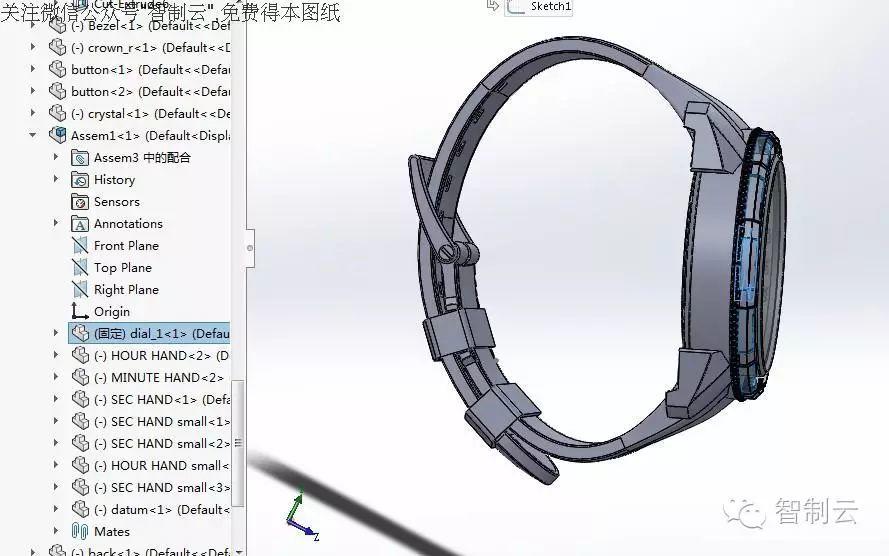 【生活艺术】nautica A18724g手表三维建模图纸 Solidwokrs设计 Solidworks 仿真秀干货文章