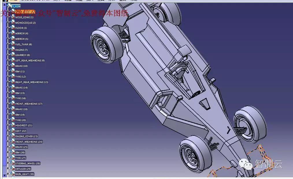 【卡丁赛车】简易formula 1方程式赛车造型三维建模图纸 Stp格式 Solidworks 仿真秀干货文章