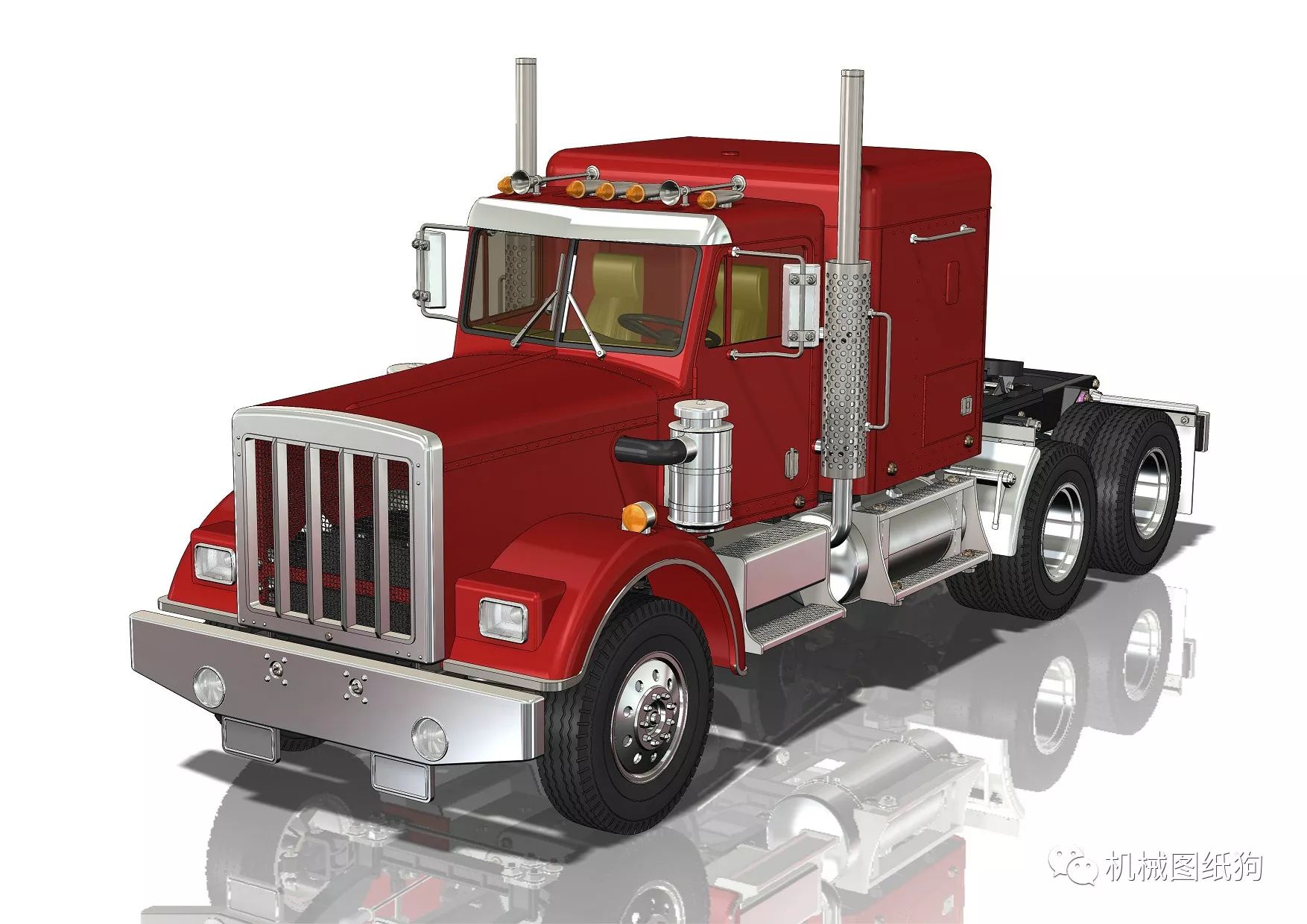 【RC遥控车】Tamiya King Hauler(田宫拖头)整车设计图纸 STEP格式_SolidWorks-仿真秀干货文章