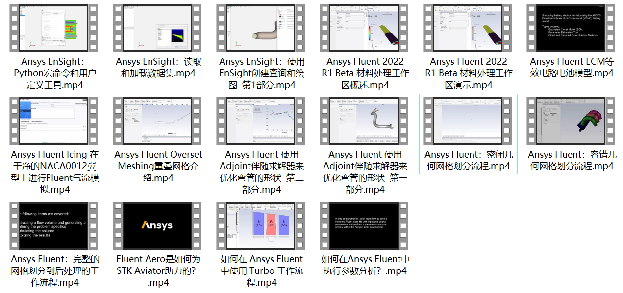 ANSYS流体分析系列合集_Fluent_Workbench_ANSYS 其他_流体基础-仿真秀视频课程
