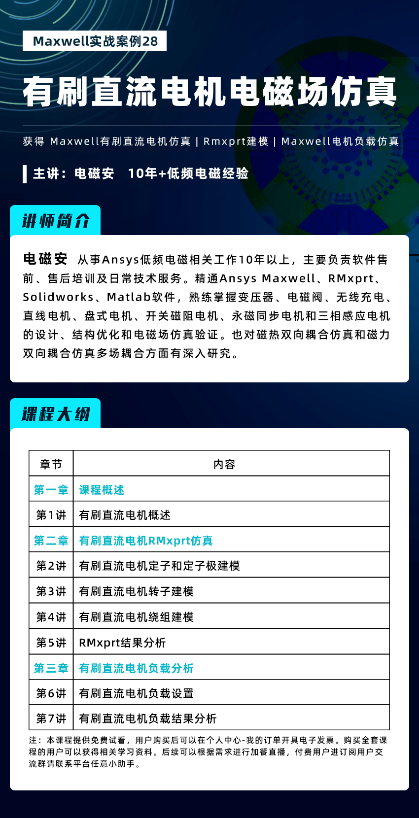 Maxwell实战案例28-有刷直流电机电磁场仿真_Electronics Desktop_Maxwell_电磁基础-仿真秀视频课程