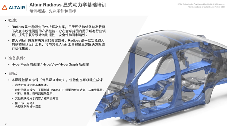 Radioss矢式动力学仿真基础培训_RADIOSS_HyperMesh-仿真秀视频课程